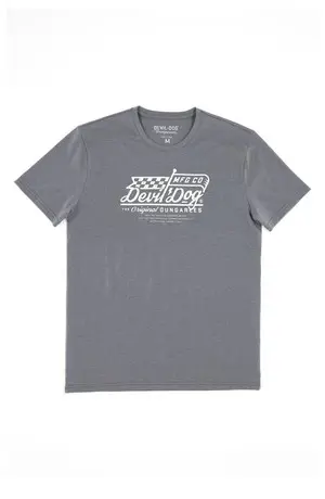 DEVIL-DOG DUNGAREES Morph Flag Graphic T-shirt - Med Grey