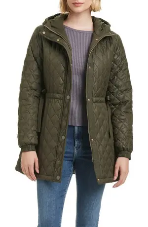 Kate Spade New York Water-resistant Diamond Quilted Jacket