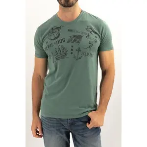 DEVIL-DOG DUNGAREES Man's Best Friend Graphic T-shirt - Spruce