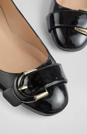 LK BENNETT Cici Buckle Leather Pumps