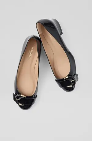 LK BENNETT Cici Buckle Leather Pumps