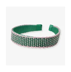 INK+ALLOY Caroline Raffia Headband - Green