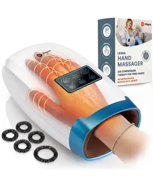 LIFEPRO Hand Massager For Arthritis And Carpal Tunnel Relief - White