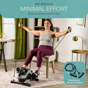 LIFEPRO Under Desk Bike Pedal Exerciser With Resistance Bands