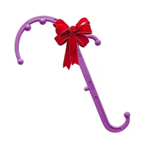LIBA Back And Neck Massager Trigger Point Massage Tools For Pain Relief And Self Massage Hook Therapy Handheld Back Neck Shoulder Massager - Purple