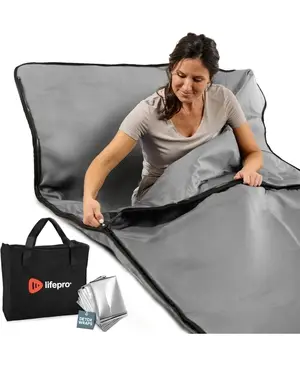 LIFEPRO Far Infrared Sauna Blanket Portable Infrared Sauna For Home Relaxation Sauna Blanket - Gray
