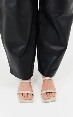 ST. AGNI Fine Strap Kitten Heel Sandals