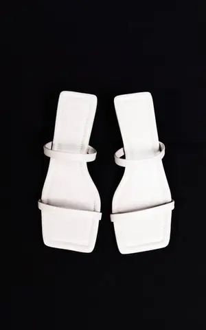 ST. AGNI Fine Strap Kitten Heel Sandals