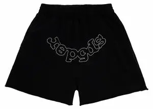 SP5DER Og Logo Embroidered Sweatshort - Black