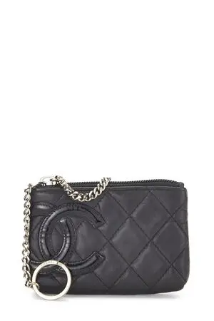 Chanel Quilted Calfskin Cambon Key Pouch
