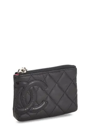 Chanel Quilted Calfskin Cambon Key Pouch