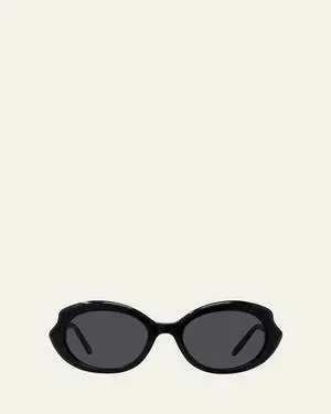 Loewe Round Frame Sunglasses - Shiny Black