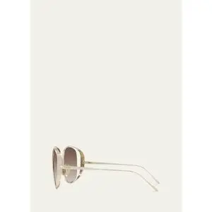 Loewe Metal Logo Rectangle Sunglasses