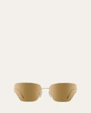 Loewe Loewe Signature Shield Sunglasses Gold Brown Mirror