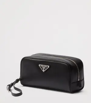 Prada Saffiano Leather Logo Pouch