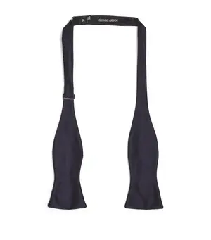 Giorgio Armani Silk Bow Tie - Blue