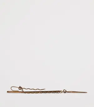 Giorgio Armani Sterling Silver Tie Clip - Beige