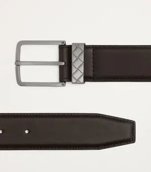 Bottega Veneta Leather Intreccio Loop Belt