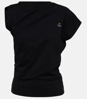VIVIENNE WESTWOOD Asymmetric Cotton Top - Black