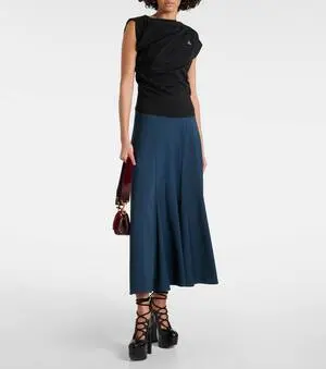 VIVIENNE WESTWOOD Asymmetric Cotton Top - Black