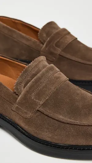 Shoe The Bear Stanley Suede Loafers In Dark Brown - 75% Off  display picture 1