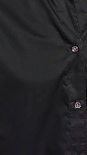 Sold Out NYC Classic Collar Shirttail Hem Button-down Shirt - Black