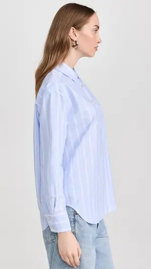 Ayr The Deep End Striped Button Down Shirt