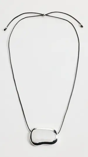 HEAVEN MAYHEM Julia Silver Necklace - Silver/black