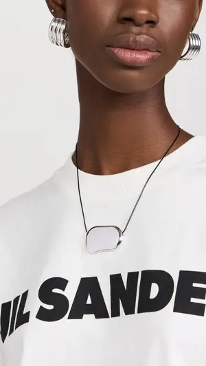 HEAVEN MAYHEM Julia Silver Necklace - Silver/black