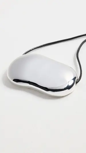 HEAVEN MAYHEM Julia Silver Necklace - Silver/black