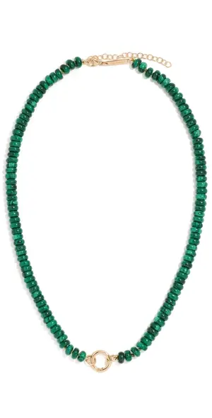 Zoe Chicco Zoe Chicco 14k Gold And Malachite Necklace Green