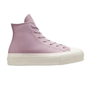 CONVERSE Chuck Taylor All Star Lift Platform Leather High Top Sneakers - Purple