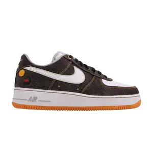 Nike Air Force 1 '07 Low Denim Sneakers - Black