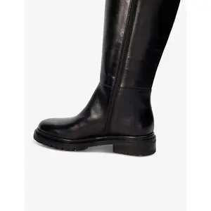 DUNE Tilings Flat Knee-high Leather Boots