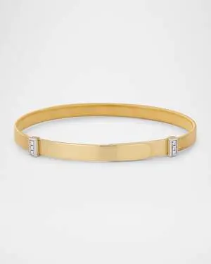 Marco Bicego 18k Yellow Gold Pavé Diamond Coil Bangle Bracelet - Diamonds