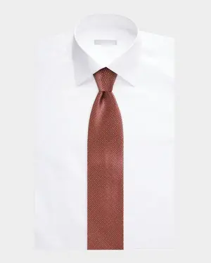 Stefano Ricci Men's Micro-medallion Silk Tie Rust