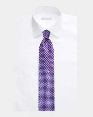 Stefano Ricci Men's Multi-medallion Silk Tie Purple