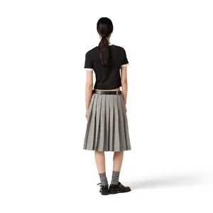 Miu Miu Cotton Jersey T-shirt With Embroidered Logo