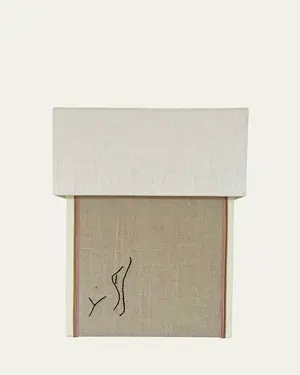 Angelique Delaire Alma #2 Embroidered Reversible Wall Light, 16" - Beige