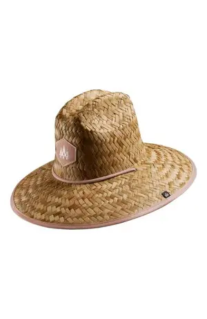 HEMLOCK HAT CO UPF 50+ Signature Straw Lifeguard Hat Solid Red Clay