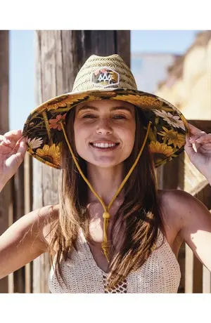 HEMLOCK HAT CO Woodstock Straw Lifeguard Hat - Sunflower