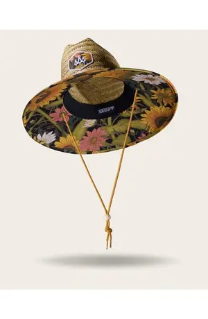 HEMLOCK HAT CO Woodstock Straw Lifeguard Hat - Sunflower
