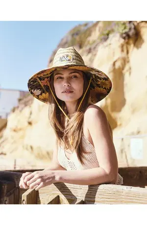 HEMLOCK HAT CO Woodstock Straw Lifeguard Hat - Sunflower
