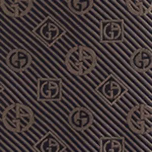 Giorgio Armani Silk Monogram Stripe Jacquard Neck Tie - Blue