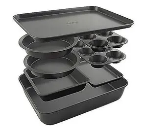 ELBEE HOME 8-piece Nonstick Space Saving Baking Pan Set - One-color