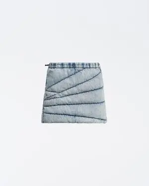Perfect Moment Quilted Denim Mini Skirt