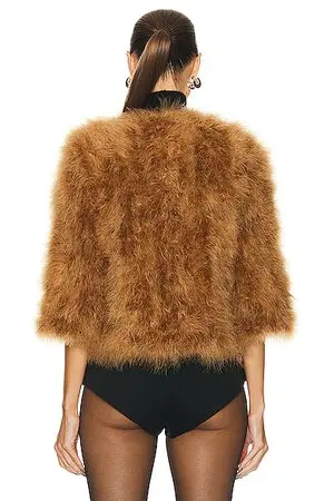 YVES SALOMON Feather Cropped Jacket