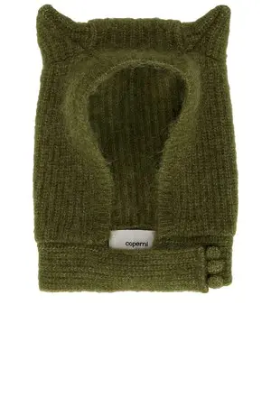 Coperni Knitted Horn Beanie - Green