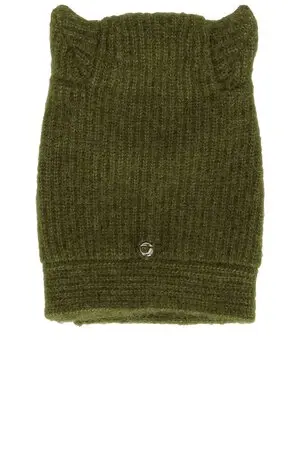 Coperni Knitted Horn Beanie - Green