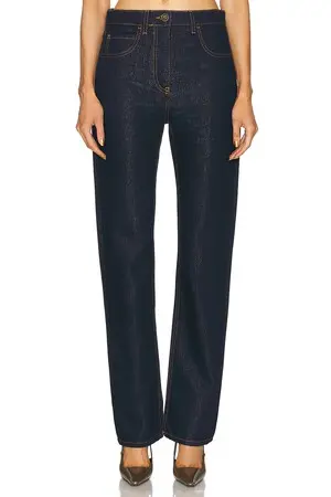 Etro Straight Leg Jeans In Denim-dark